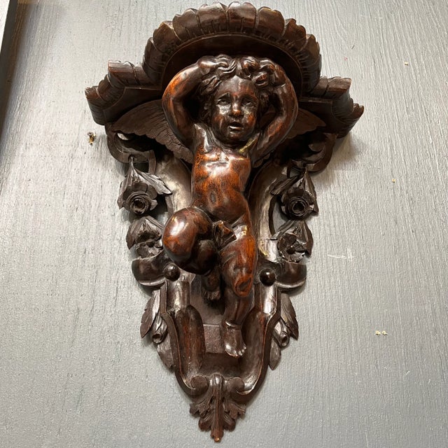 Mid 19th Century Swiss Black Forest Floating Shelf | Chairish