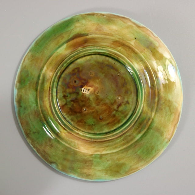 George Jones Majolica Muffin Dish and Cover | Chairish