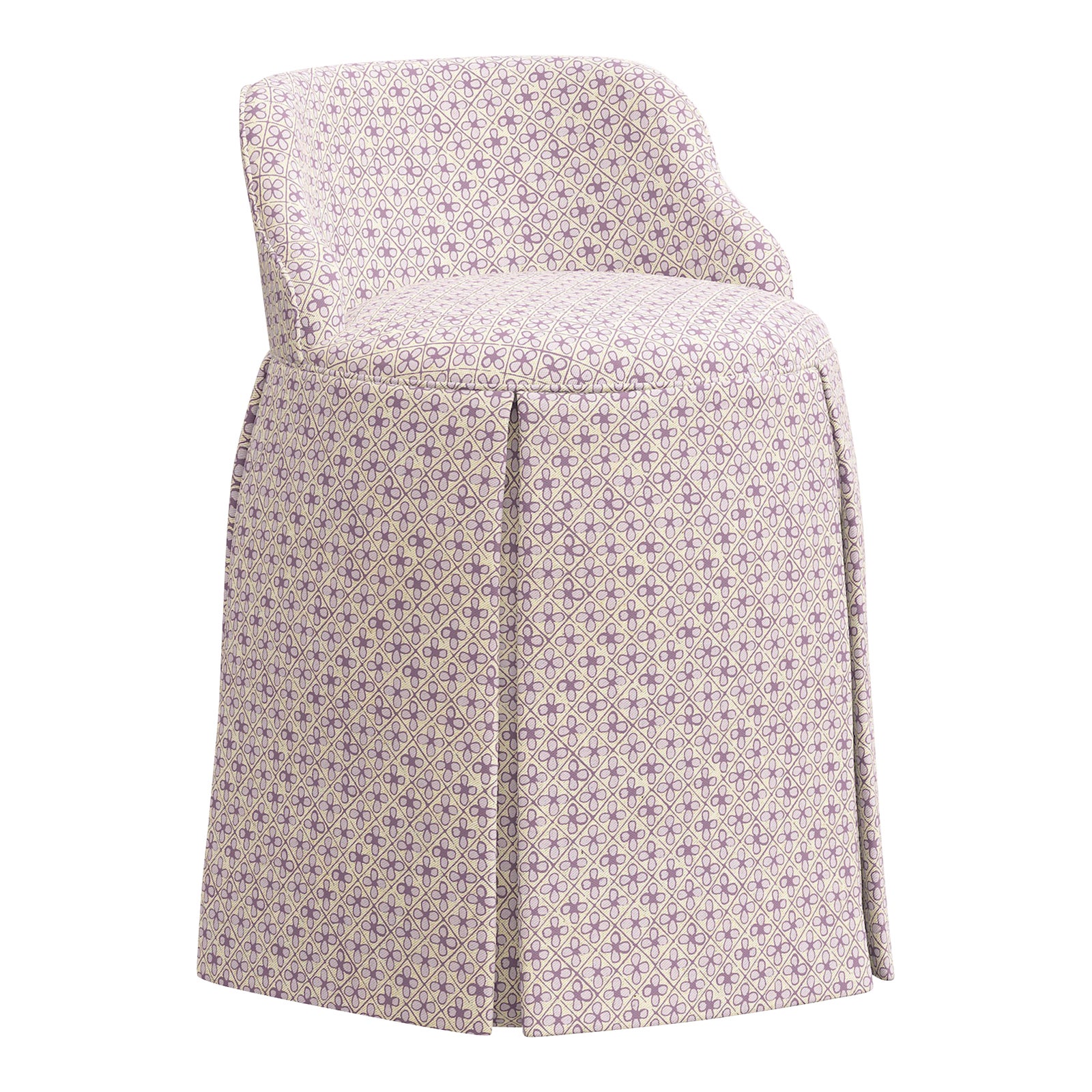 John Robshaw x Cloth & Company Uptown Skirted Vanity Chair in Aalap ...