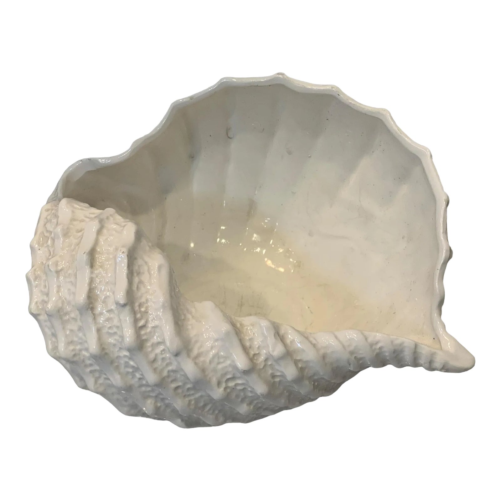 Antique Stafford White Italian Porcelain Seashell Conch, Made in Italy ...
