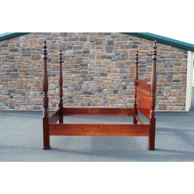 Pennsylvania House Cherry King-Size Four-Poster Bed | Chairish