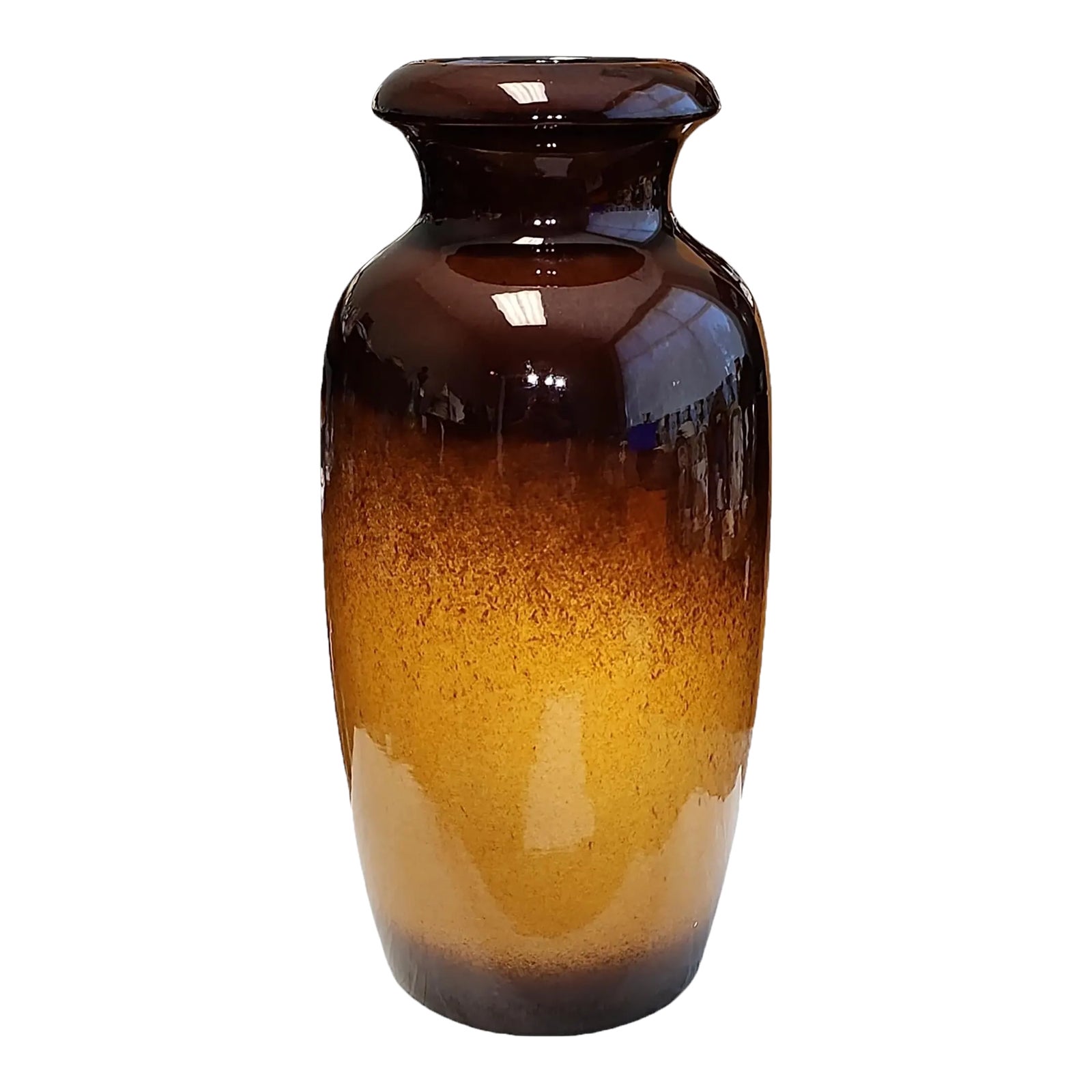 1960s Scheurich Keramik Large Two-Tone Vase | Chairish