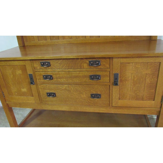 Stickley Sideboard Buffet Oak Mission Rare Signed | Chairish