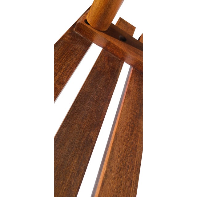 Mid 20th Century Solid Hardwood Slatted Alcove Bench, Made in Italy ...