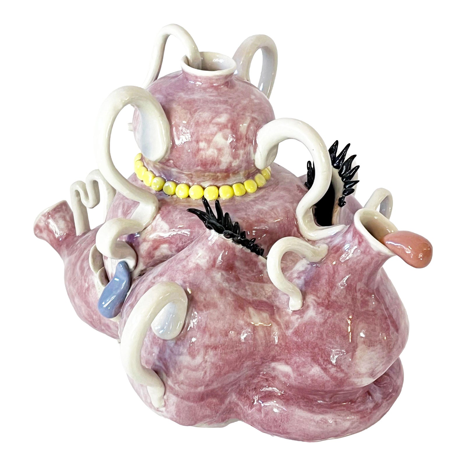 Contemporary Abstract Colorful Pink Porcelain Sculpture by Jeremy ...