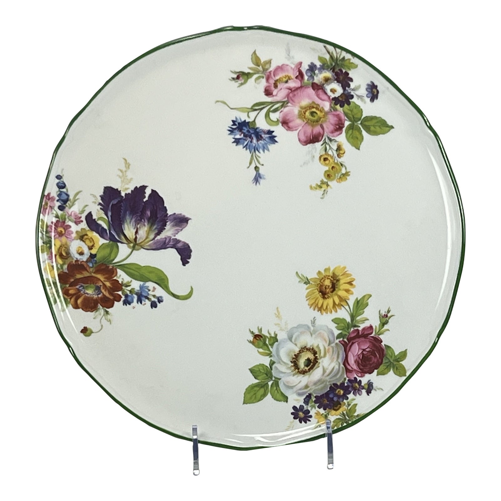 1970s Rochard Limoges Garden Patch Chop Plate | Chairish