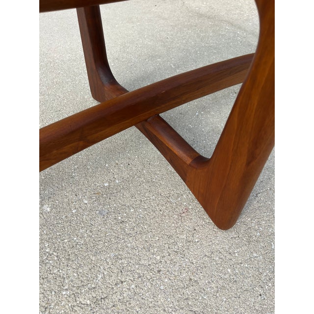 Mid Century Modern Ribbon Coffee Table With Oval Glass Top by Adrian ...