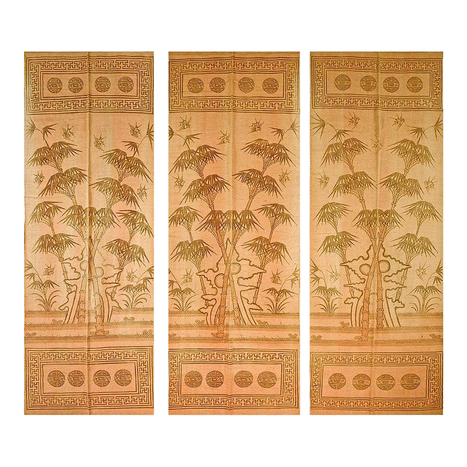 Mid 20th Century Chinese Gansu Flat Weaves ( 3'10" x 10'2" x - 117 x ...