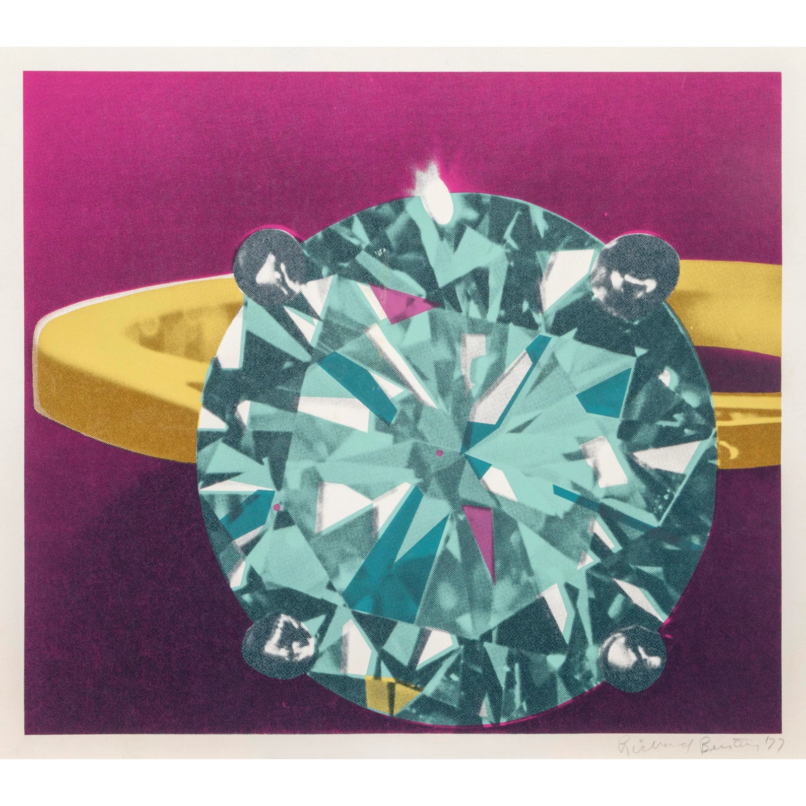 Diamond Ring, Richard Bernstein Screen Print | Chairish