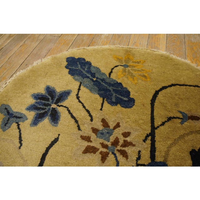 1920s Round Chinese Art Deco Round Rug ( 2' R - 62 CM ) | Chairish