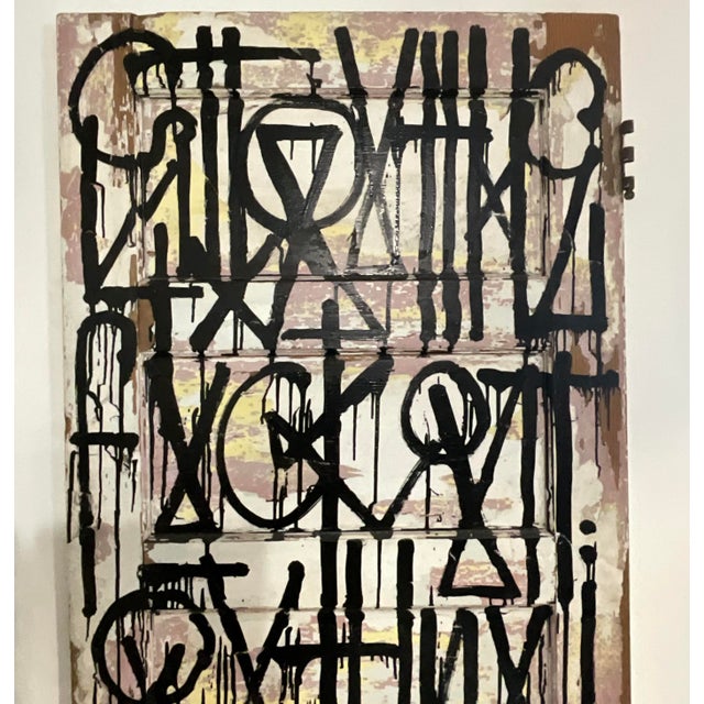 2000s Abstract Graffiti Style Painting on Door by Retna/Marquis Lewis ...