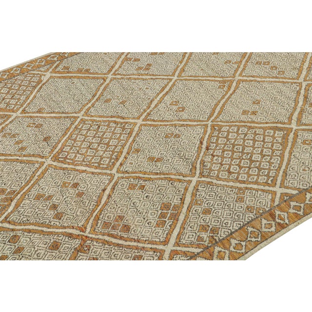 2010s Rug & Kilim’s Moroccan Style Rug in Rust With Beige and Gray ...