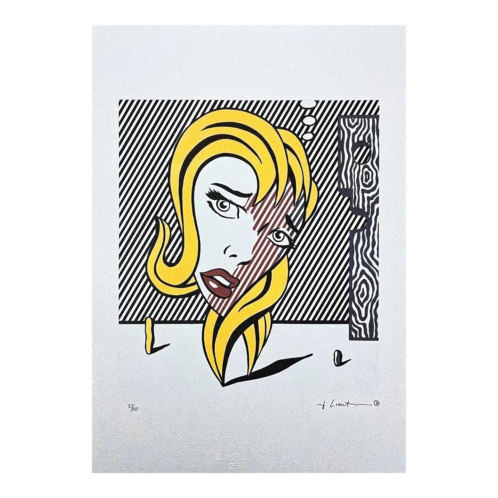 After Roy Lichtenstein, "Blonde ", 1990s, Silk-Screen | Chairish