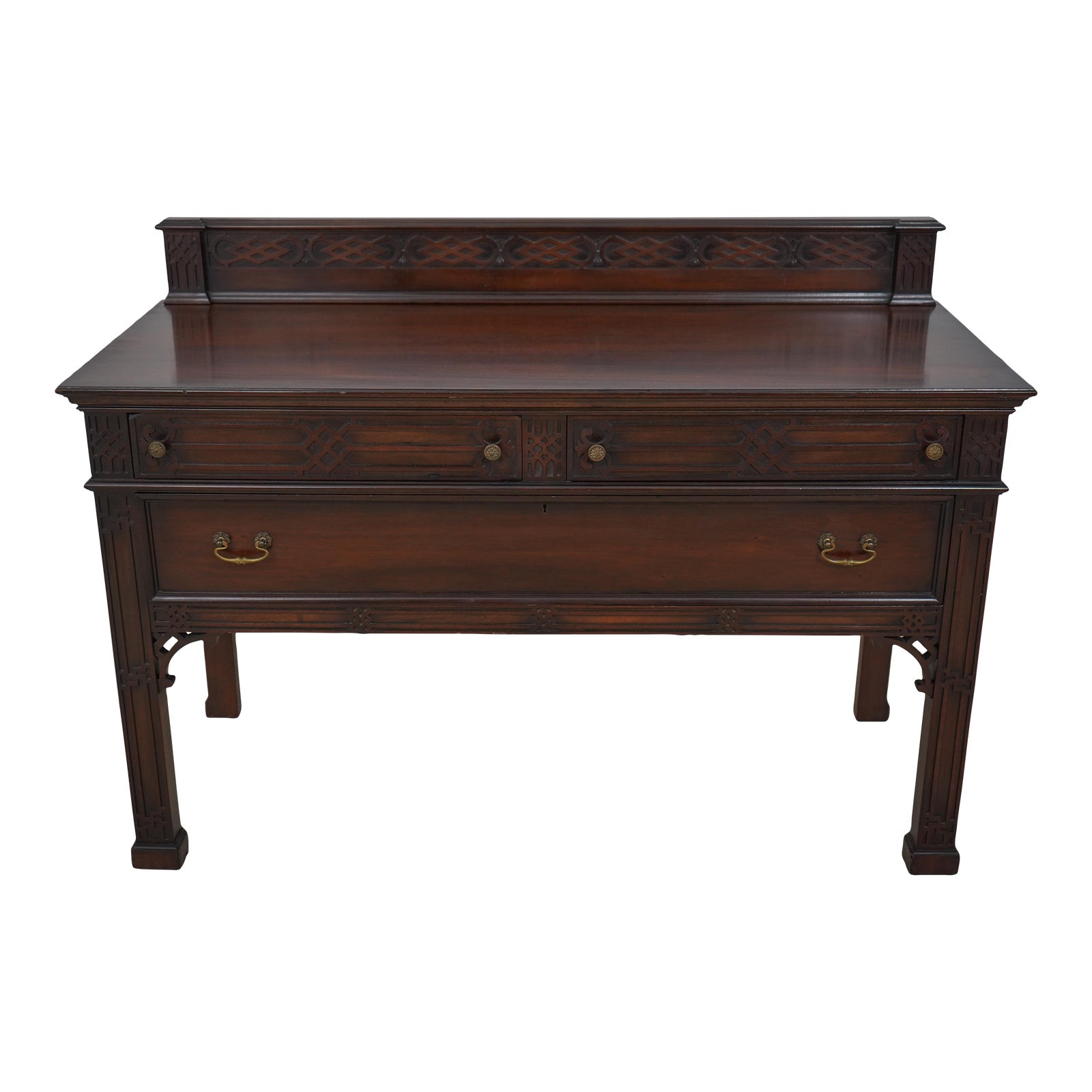 Berkey & Gay Vintage Mahogany Chippendale Server | Chairish