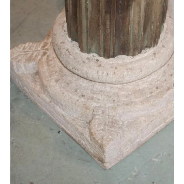 Antique Early 19th Century Palace Size Wood & Concrete Columns - Set of ...