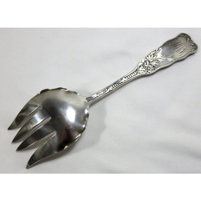 Large 1885 Antique American Sterling Silver Vegetable Serving Fork ...