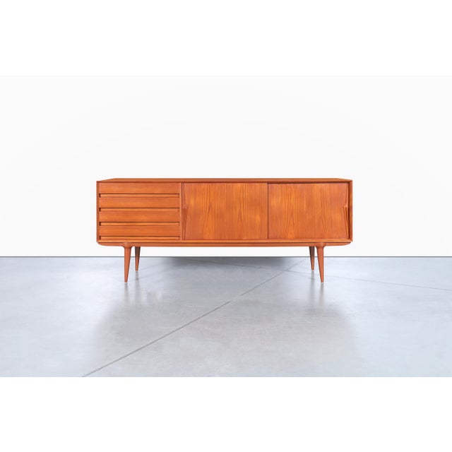 1960s Danish Modern Model-18 Teak Credenza by Gunni Omann for Omann Jun ...