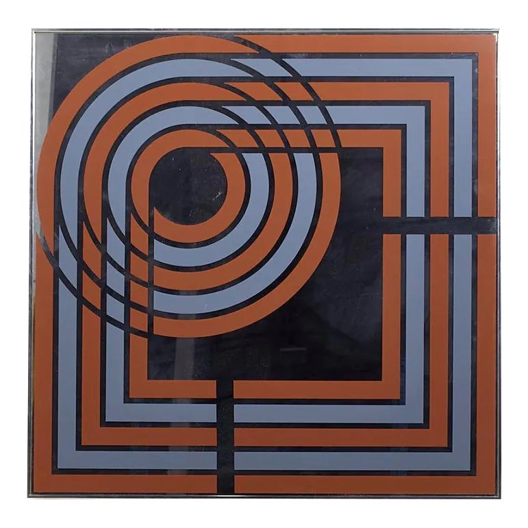 Greg Copeland Mid Century Mirror Art | Chairish