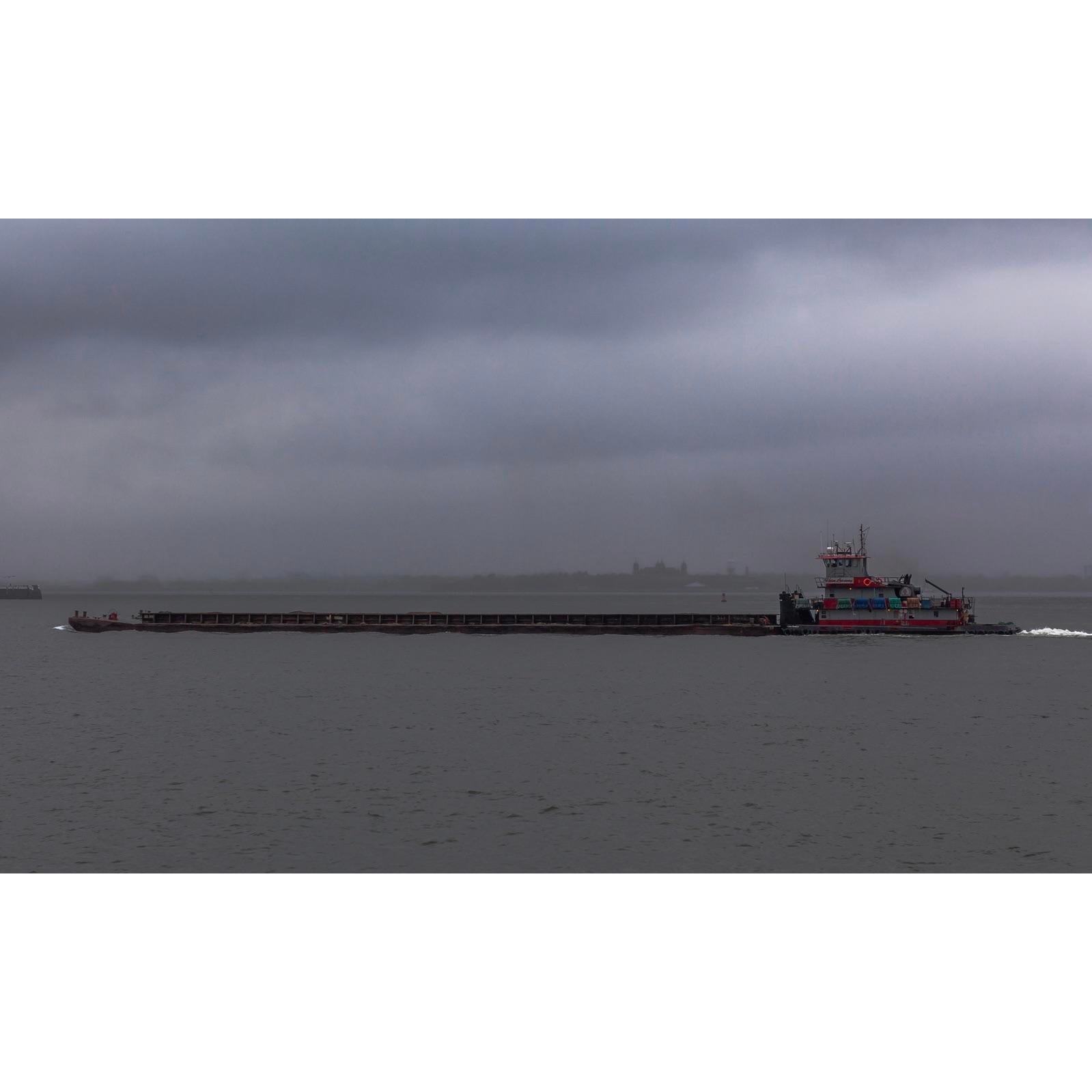 “Pushboat, Ellis Island” Limited Edition Contemporary Cityscape ...