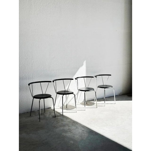Dining Chairs in Plastic and Metal from Segis, 1980s, Set of 4 | Chairish