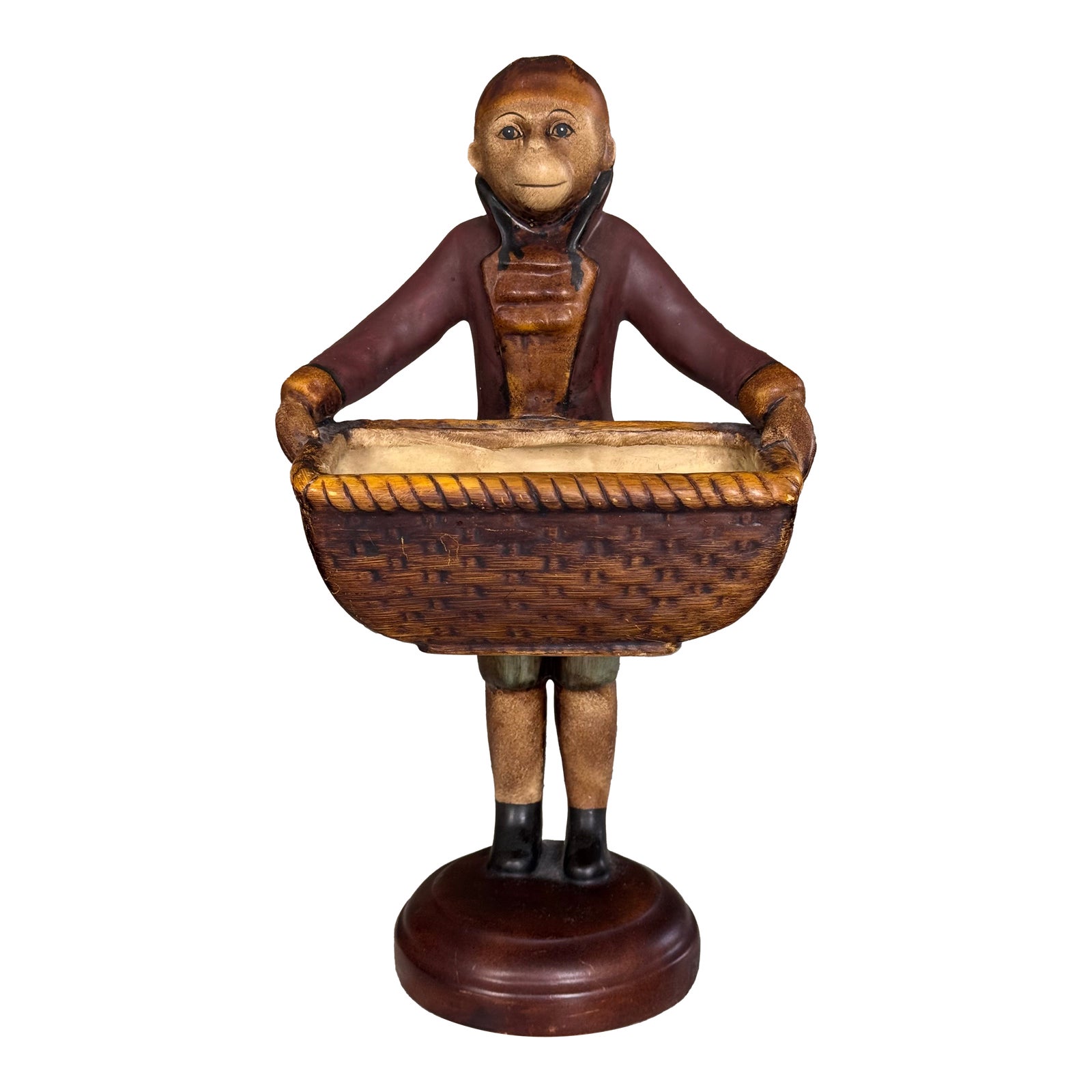 Singerie Motif Planter / Cachepot | Chairish