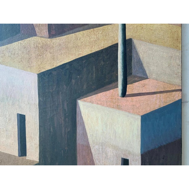 Lab-P by Ramon Enrich Geometric Landscape Painting | Chairish