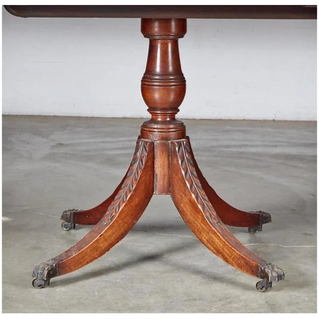Federal-Style Triple Pedestal Dining Table | Chairish