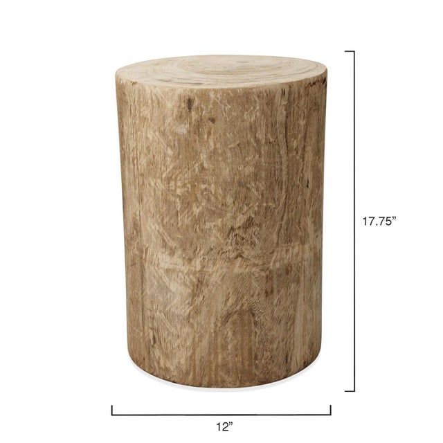 Agave Wood Side Table | Chairish