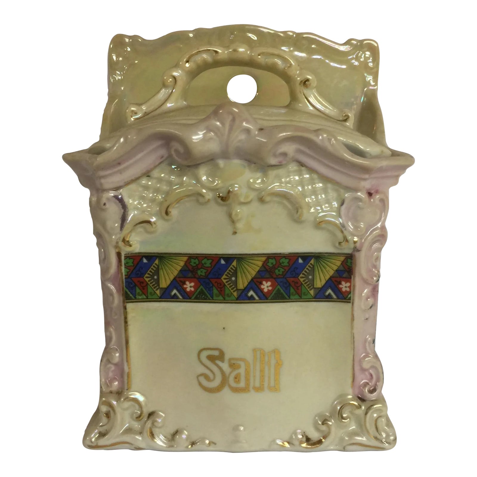 Vintage German Salt Box by Mepoco Lusterware | Chairish