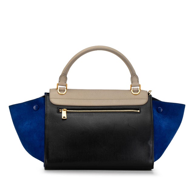 Celine Small Tricolor Trapeze Satchel | Chairish