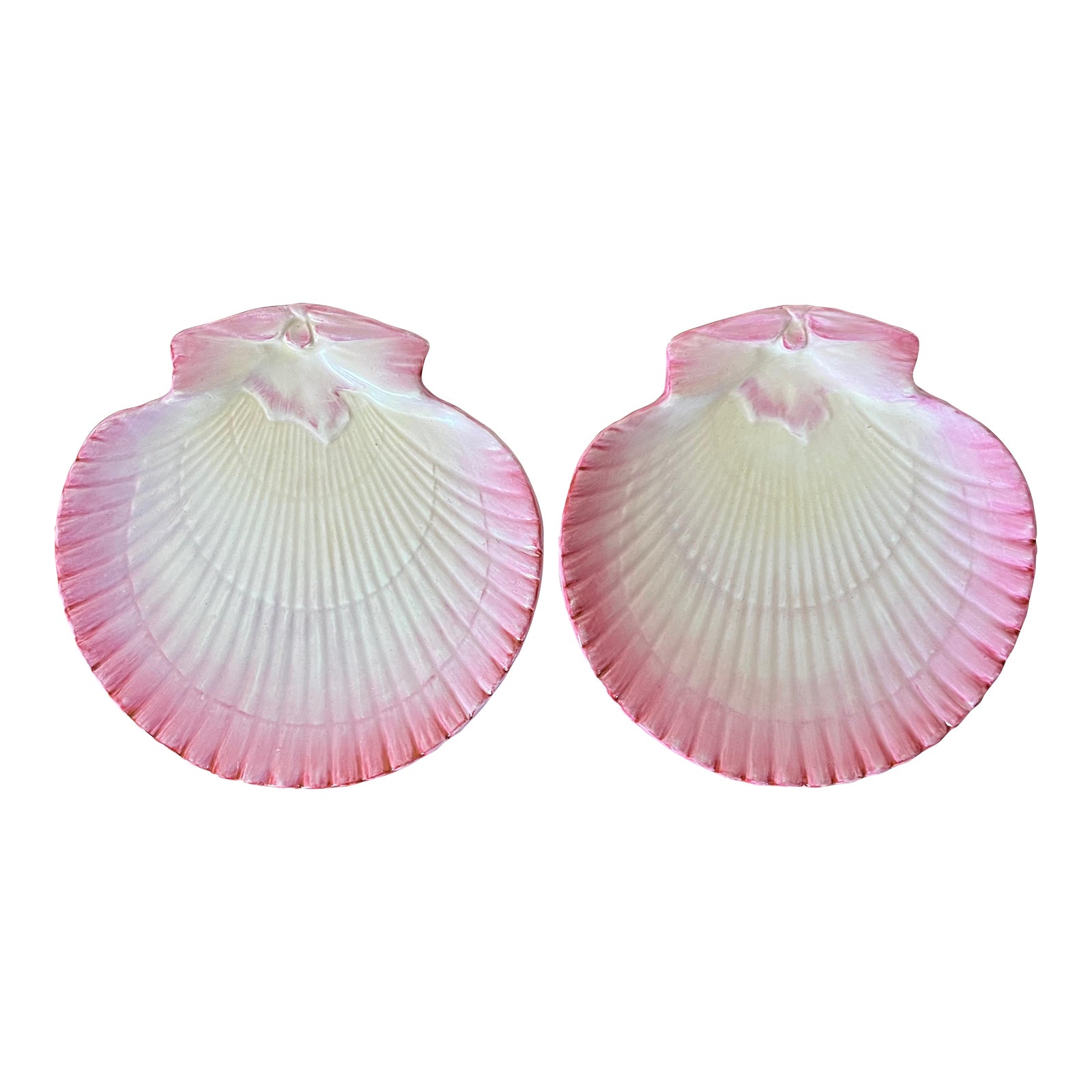 Antique 19th Century Small Wedgwood Pink Pearlware Scallop Sea Shell ...