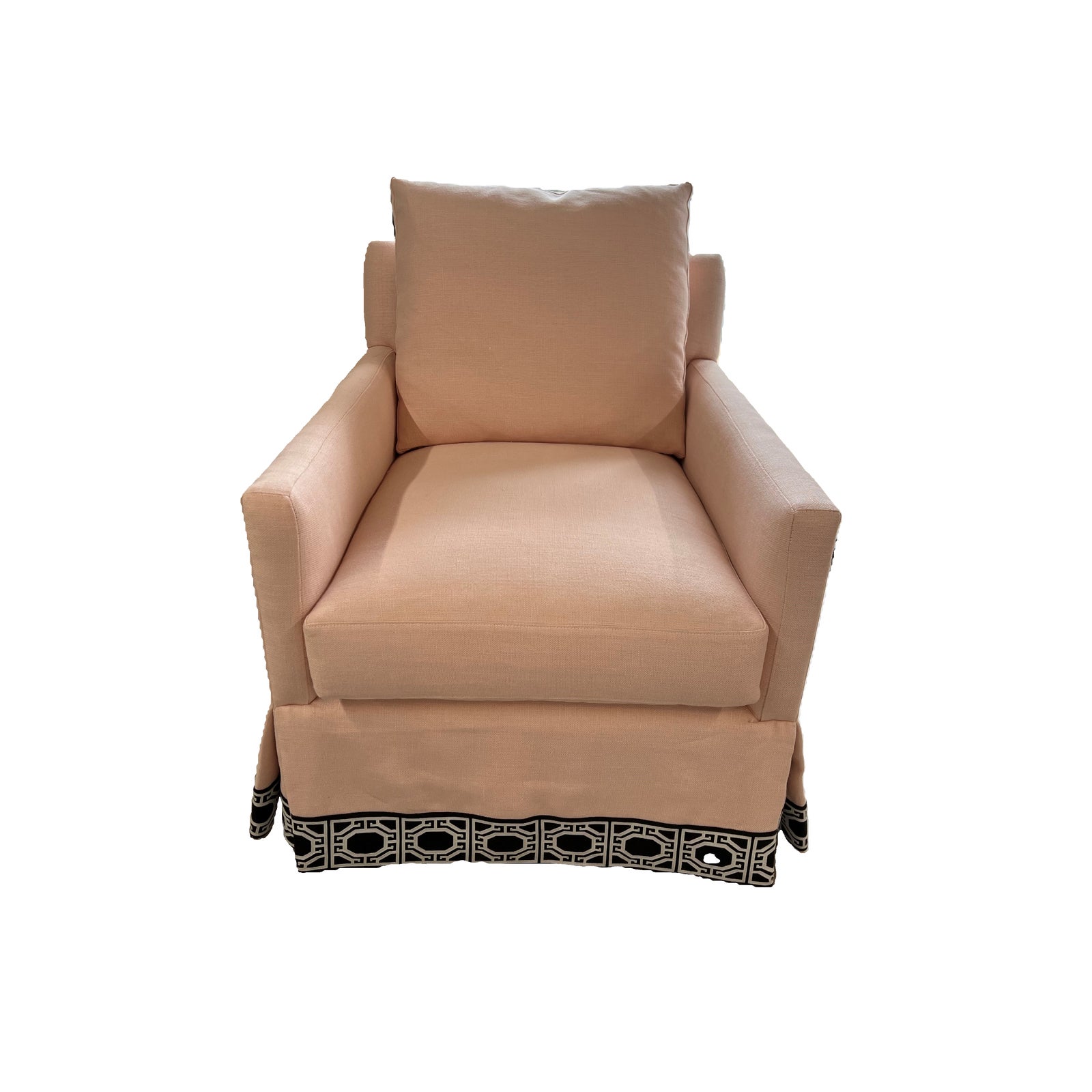 Blush Custom Swivel Chair | Chairish