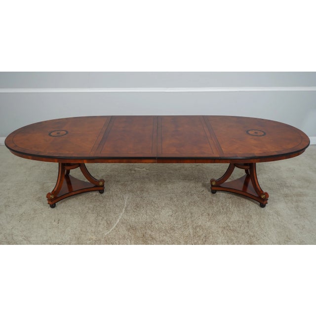Neoclassical Inlaid Mahogany Dining Room Table | Chairish
