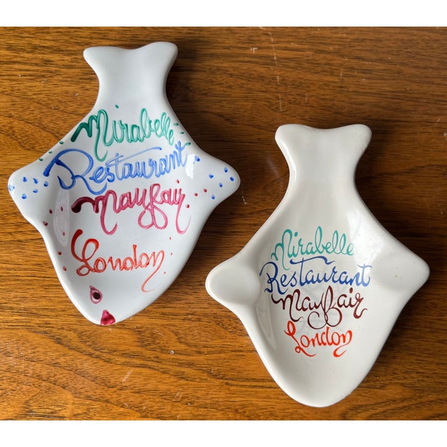 Faience Fish Ashtray Catchalls-Mirabelle Restaurant, London-a Pair ...