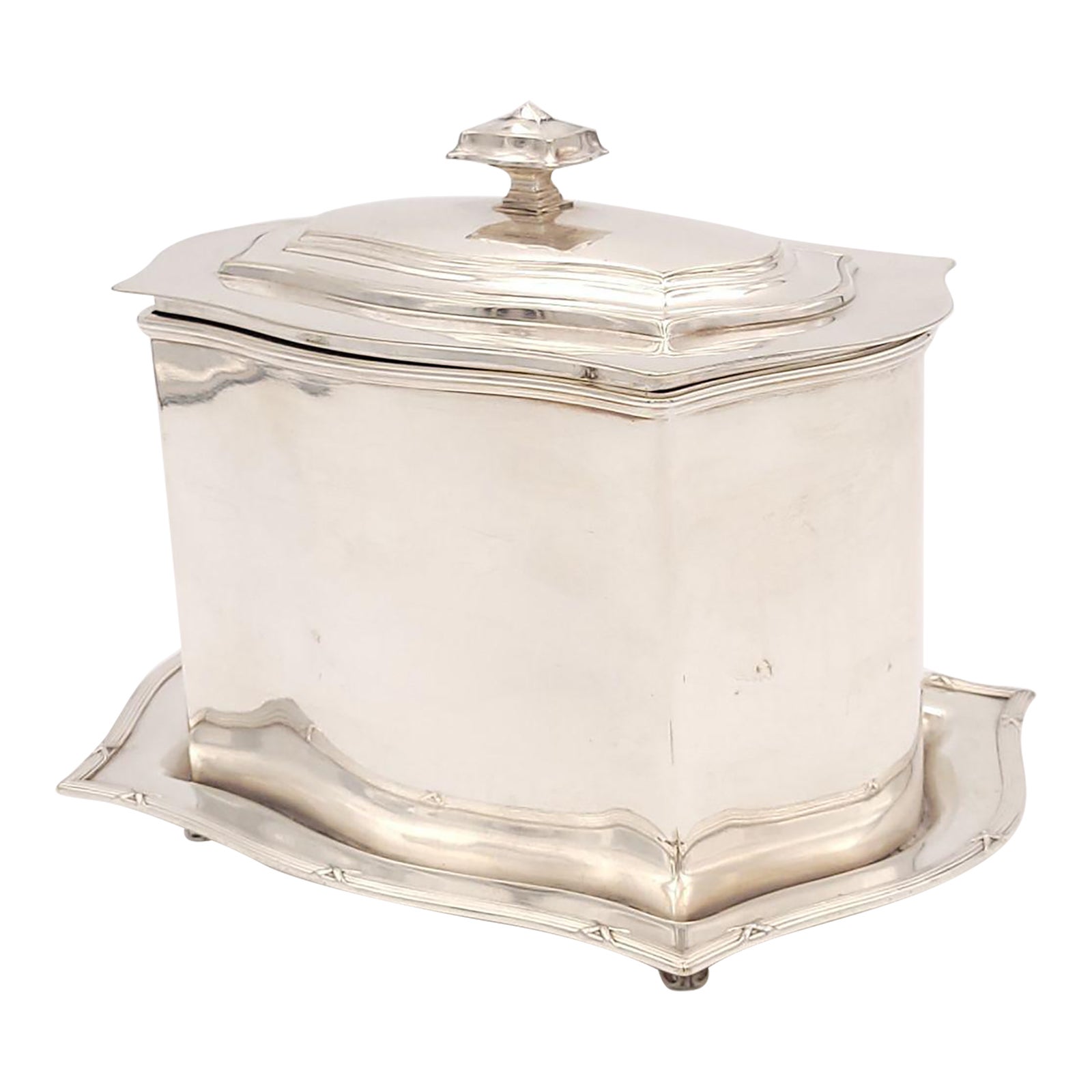 Silver Plate Tea Caddy, Scotland Circa 1920 | Chairish