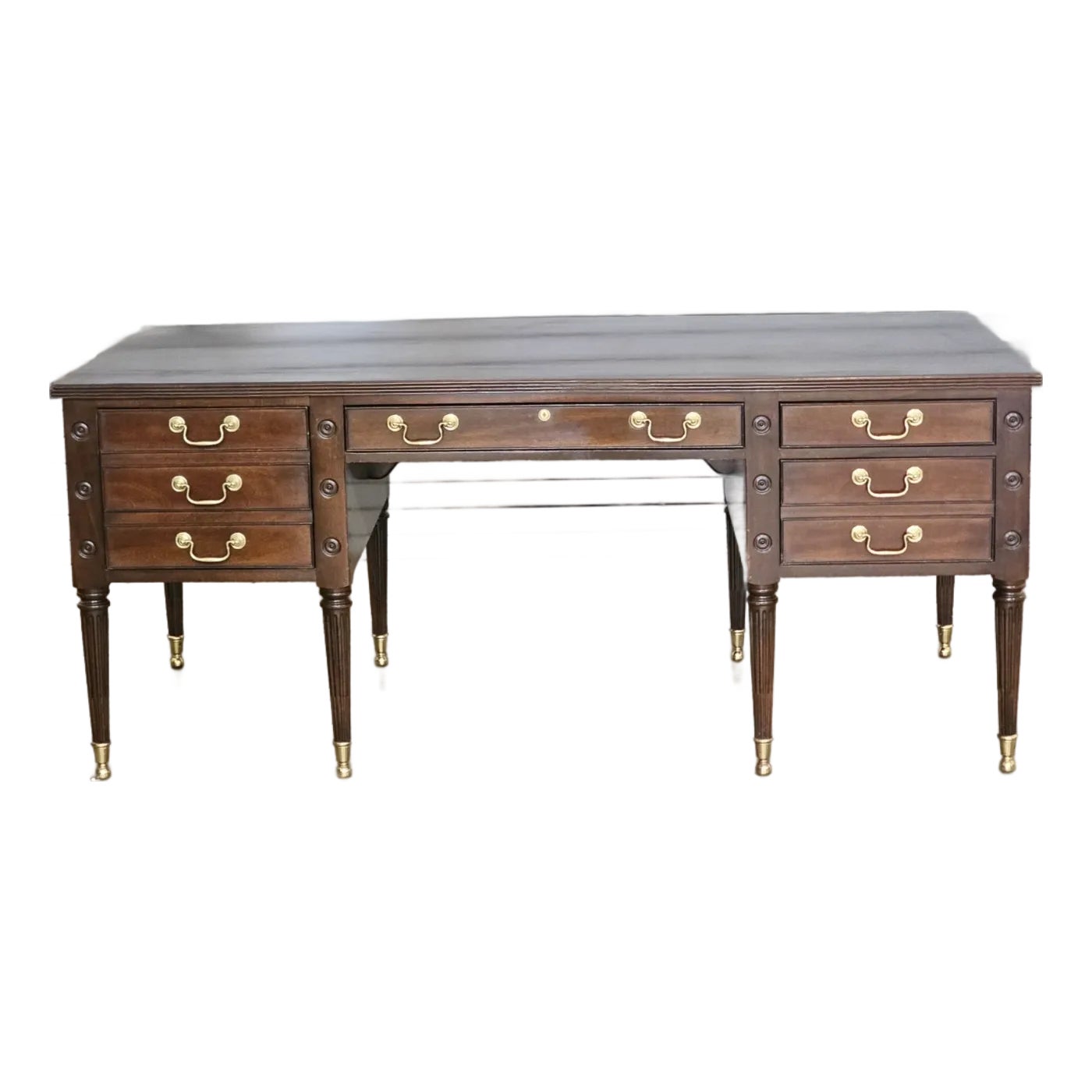 Councill George Washington Mahogany Partner's Desk Sheraton Style ...