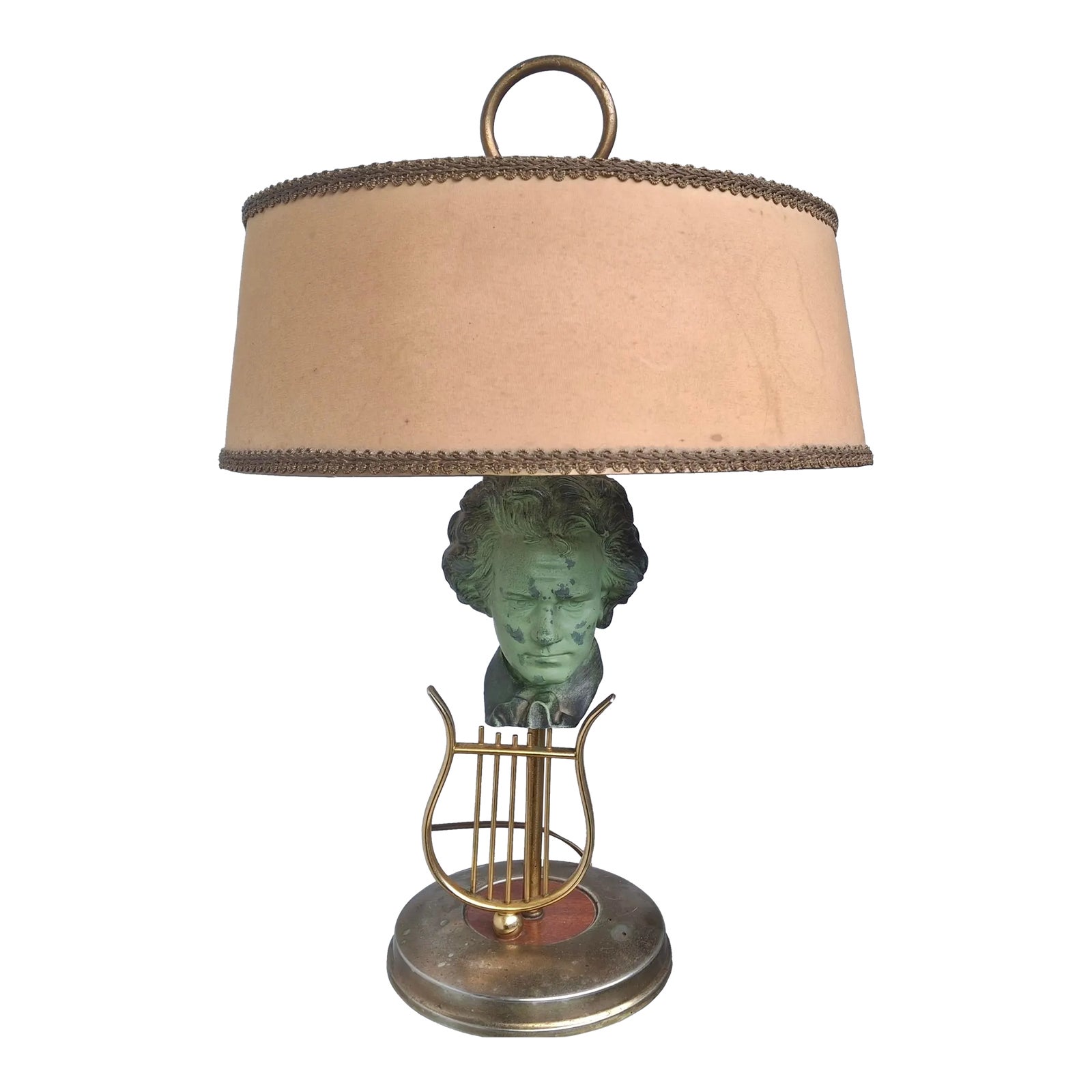 1940s French Regency Gilt and Patinated Beethoven Bust Table Lamp ...
