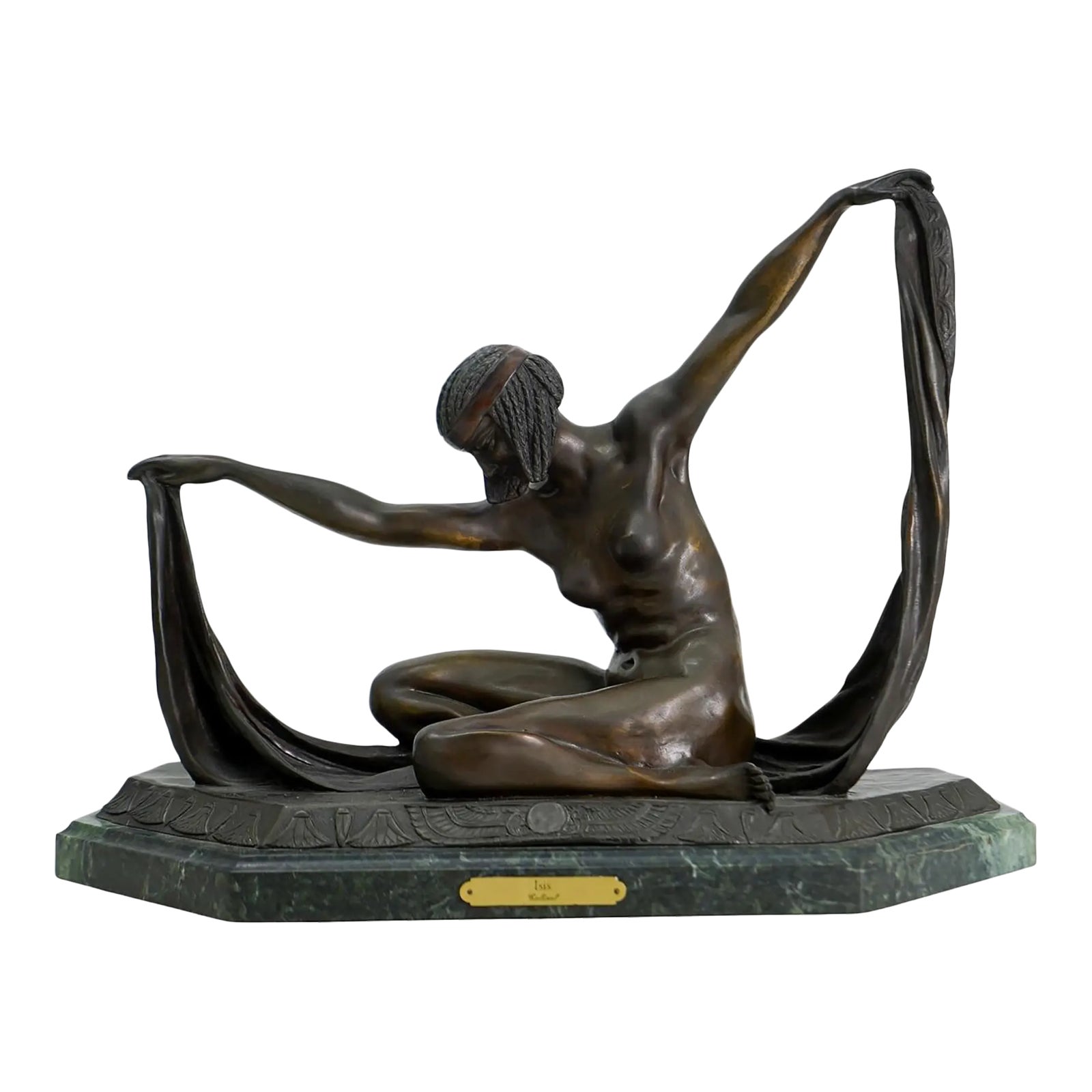 1930s Claire Jeanne Roberte Colinet Bronze Isis Sculpture | Chairish