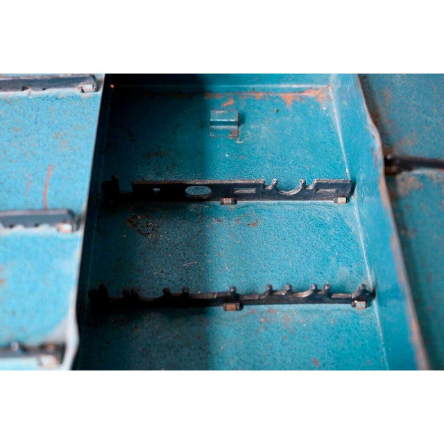 Blue Metal Tool Box, 1950s | Chairish