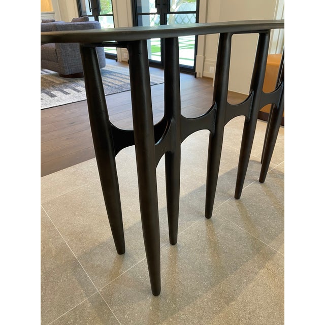 Broze Cast Aluminum Console Table From Cb2 | Chairish