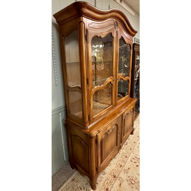 1990s Ethan Allen Country French China Cabinet | Chairish
