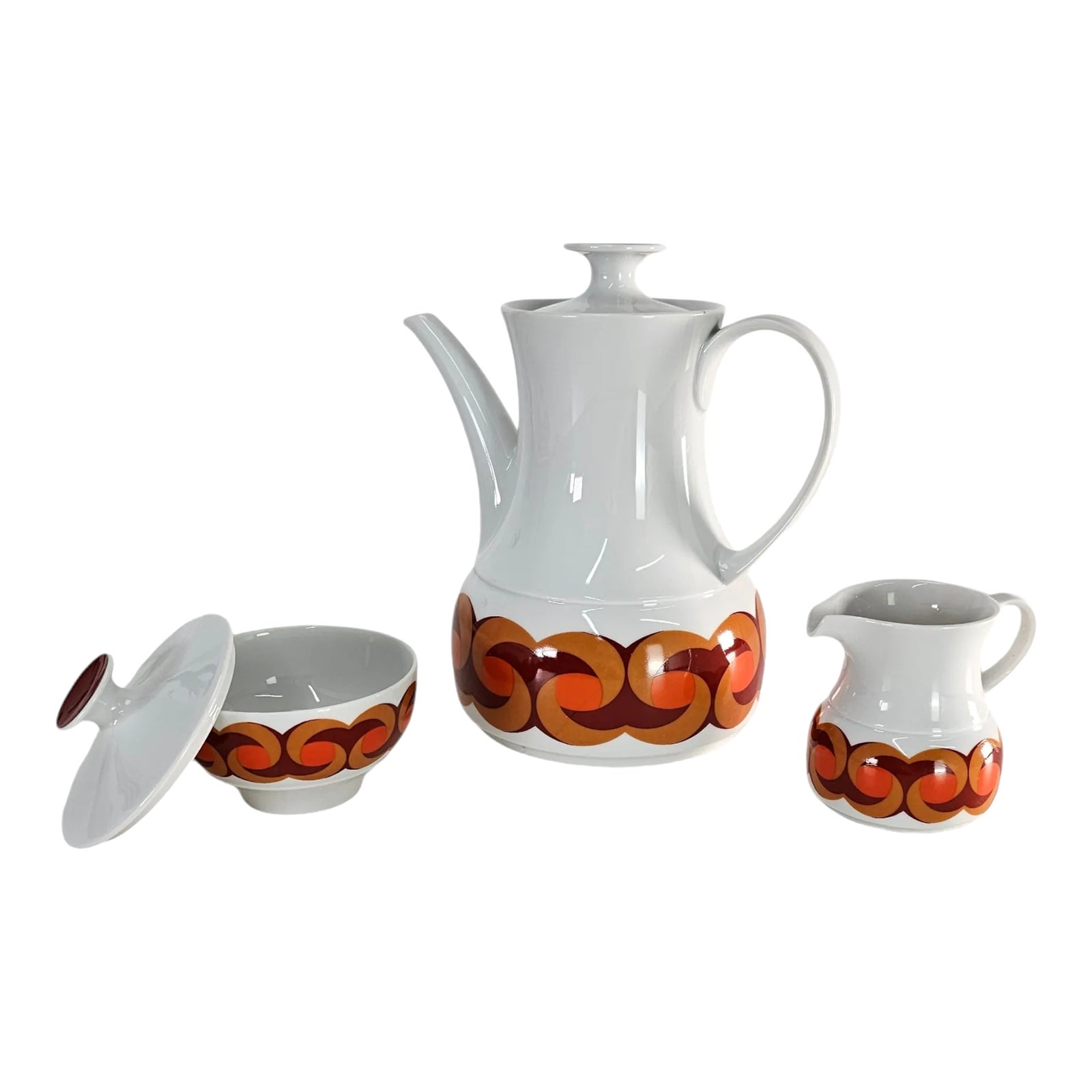 Thomas Coffee Tea Set German Porcelain Cream and Sugar | Chairish