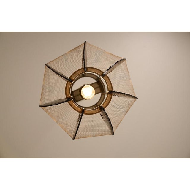 Acrylic Glass and Nylon String Pendant by Paul Secon for Sompex, 1970s ...