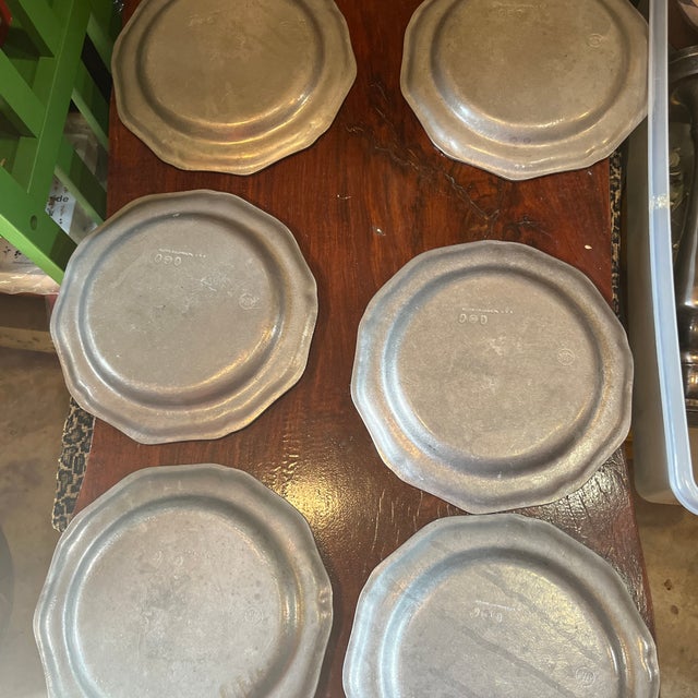 Wilton Usa Pewter Plates- Set of 6 | Chairish