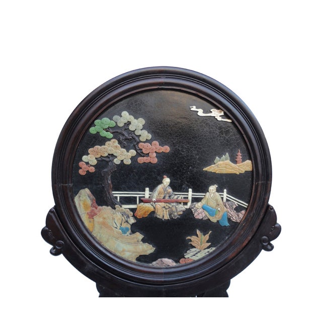 Oriental Tabletop Display Plaques- A Pair | Chairish