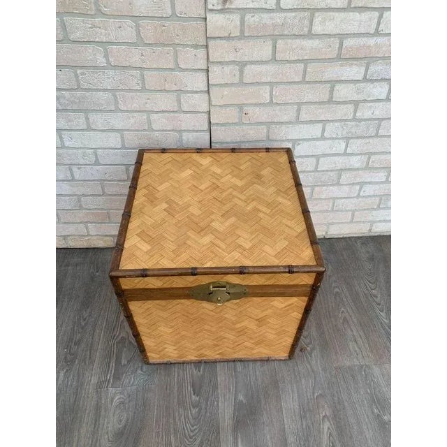 Vintage Asian Style Woven Bamboo Nesting Storage Trunks - Set of 2 ...