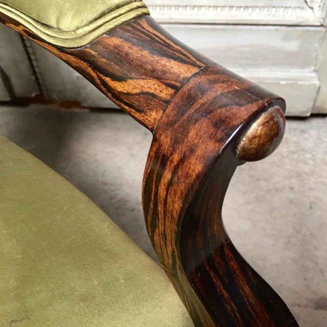 19th Century French Faux Rosewood Voltaire Chair | Chairish