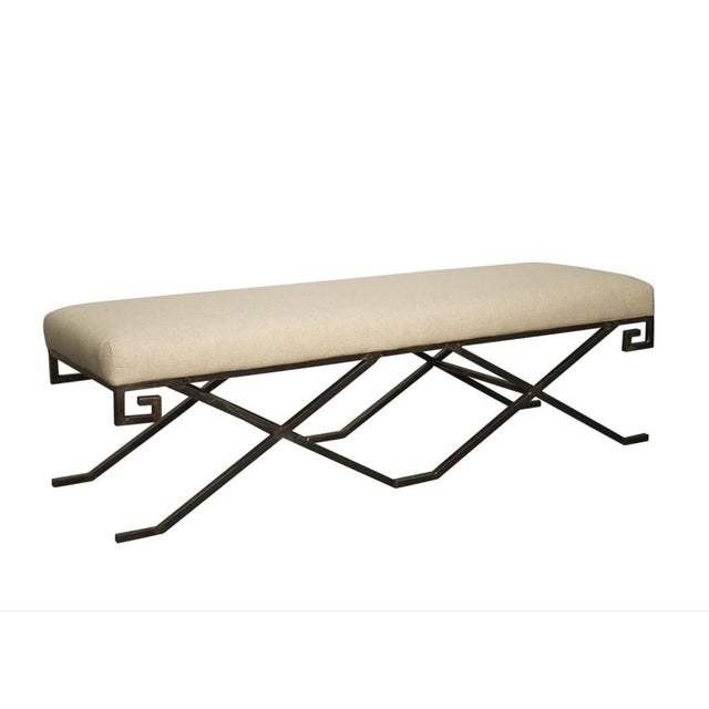 Noir Large Ming Metal Bench | Chairish