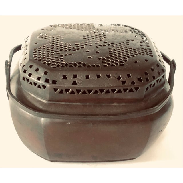 Antique Bronze Chinese Brazier or Hand Warmer | Chairish
