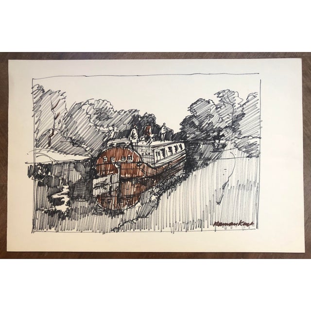 1950s Norman Kent Canal Boat | Chairish